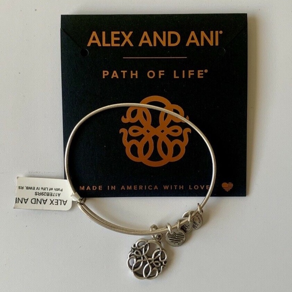 Alex and Ani | Jewelry | Alex Ani Path Of Life Iv Charm Rafaelian Silver Ewb Expandable Wire ...